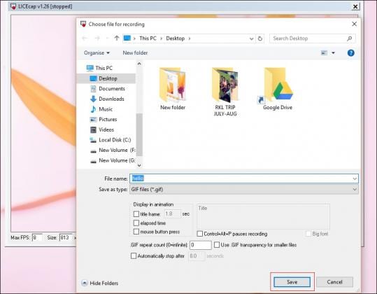 How To Capture Animated GIF Screenshots In Windows