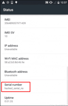 How To Change Serial Number Of Your Android