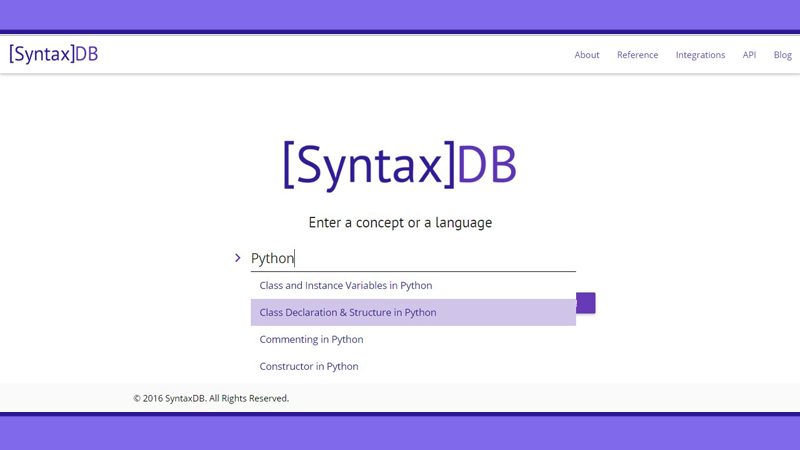 Syntaxdb The Programming Syntax Search Engine” For Coders