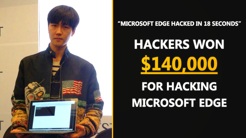 Hackers Won $140,000 For Hacking Microsoft Edge