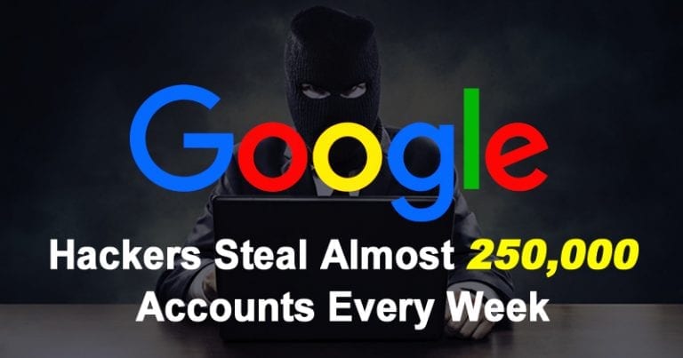 Google: Hackers Steal Almost 250,000 Accounts Every Week