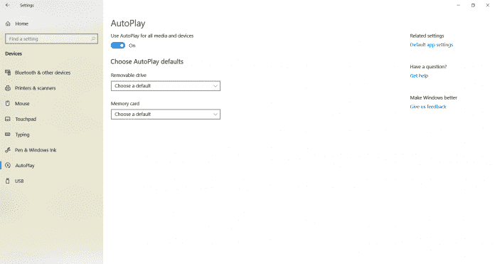 Manage AutoPlay Actions For External Devices In Windows 10/11