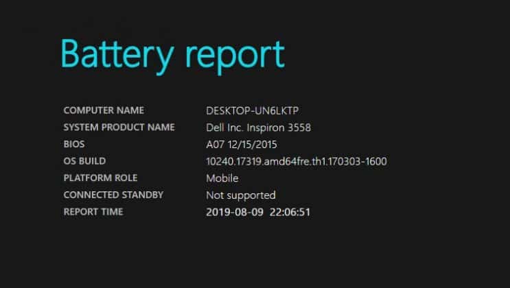 Here's How To Create a Detailed Battery Report In Windows 10