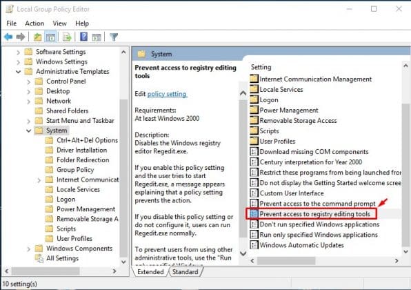 How to Disable Access to Windows Registry