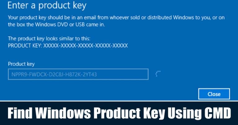 How To Find Windows 10/11 Product Key Using Command Prompt