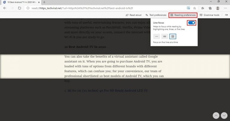 Enable the Hidden Immersive Reader Mode in Edge Browser