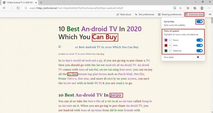 Enable the Hidden Immersive Reader Mode in Edge Browser