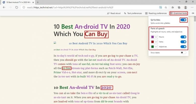 Enable the Hidden Immersive Reader Mode in Edge Browser