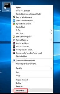 How to RUN CMD Commands With a Desktop Shortcut on Windows 10