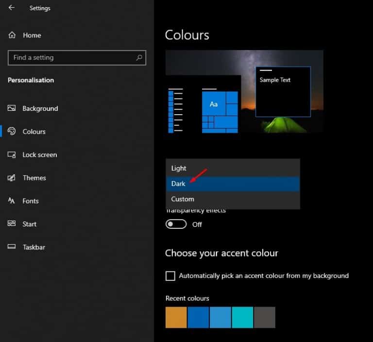 How To Enable Dark Mode in Windows 10