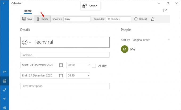How to Add Events/Reminders in Windows 10 PC