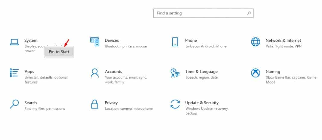How to Pin Your Favorite Settings to Windows 10 Start Menu