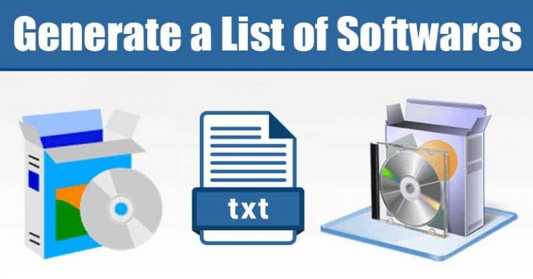 How to Generate a List of All Software Installed on a PC