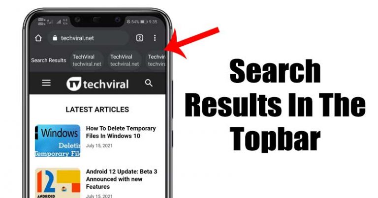 How to View Google Search Results in the Top Bar of Chrome