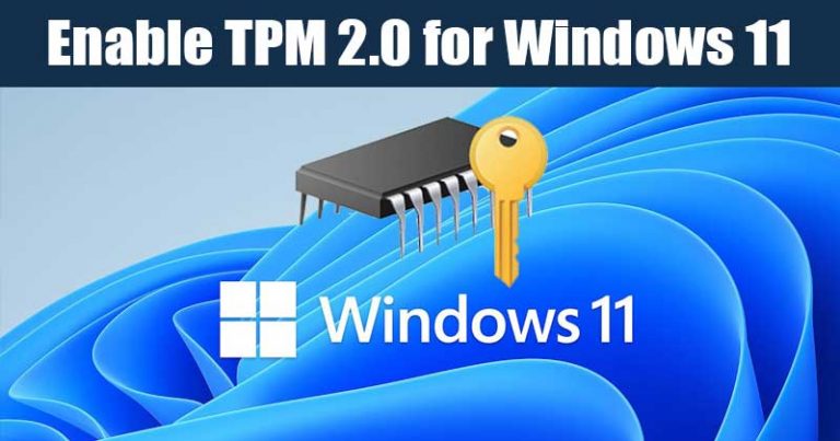 How to Enable TPM 2.0 in Windows 10 PC