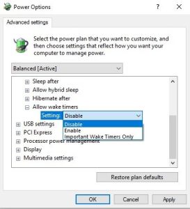 How to Enable or Disable Wake Timers in Windows 10/11