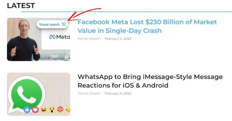 How to Enable/Disable Visual Search Option in Microsoft Edge