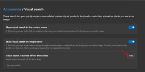 How to Enable/Disable Visual Search Option in Microsoft Edge