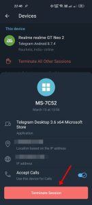 Telegram Active Session - How to Check on Android & iPhone?