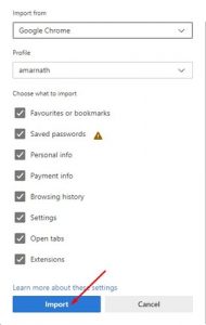 How to Import Chrome Data to Microsoft Edge