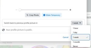 How to Set Temporary Profile Picture on Facebook