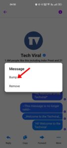 What Does Bump Mean on Messenger? How to Use it on Chat