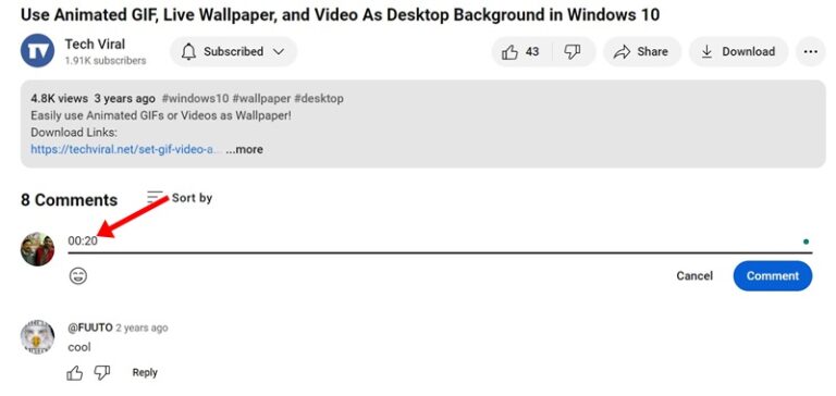 How to Send YouTube Link With Timestamp
