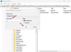 How to Enable Taskbar End Task on Windows 11