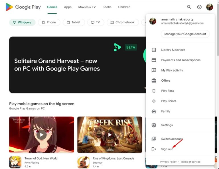 How to Sign Out of Google Play Store on Android (All Methods)