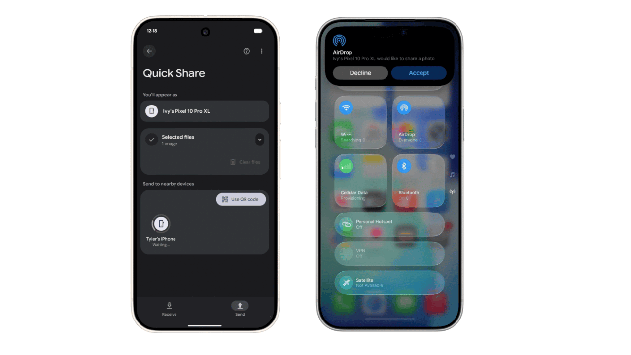 Google Adds AirDrop Support To Android’s Quick Share